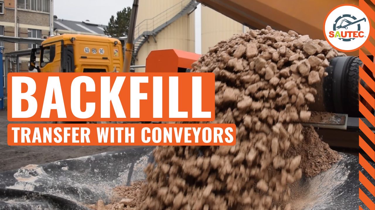 Backfill material transfer with conveyors | SAUTEC